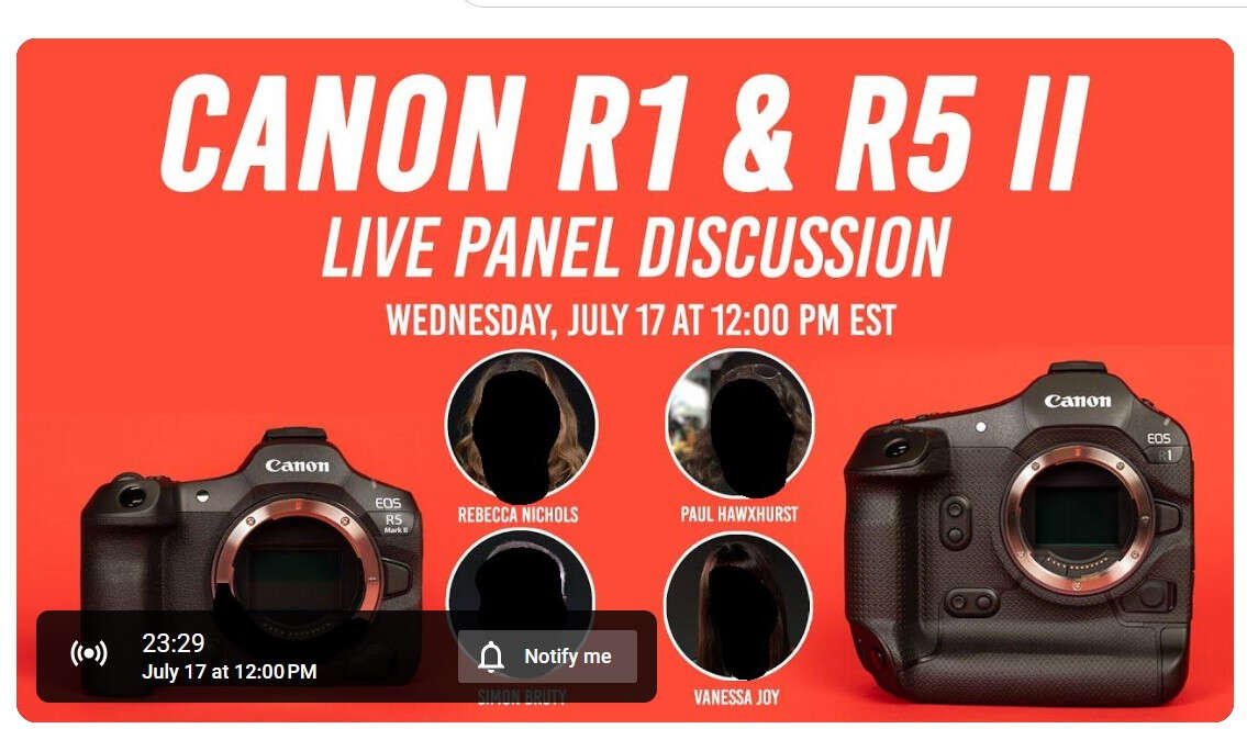 Canon EOS R1 and Canon EOS R5 Mark II Hands on Live Panel Discussion ...